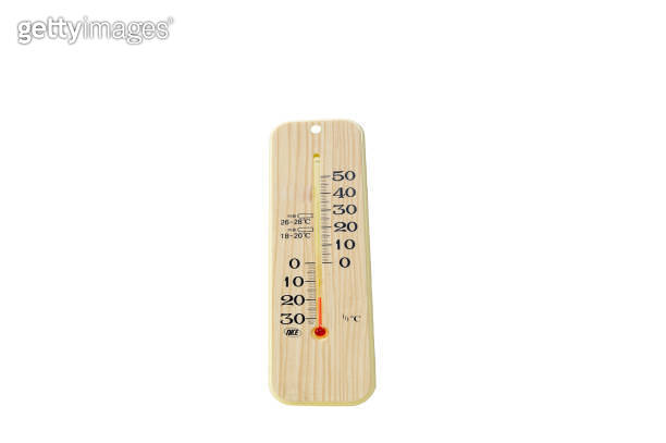 Thermometer for measuring air temperature isolated on white background ...