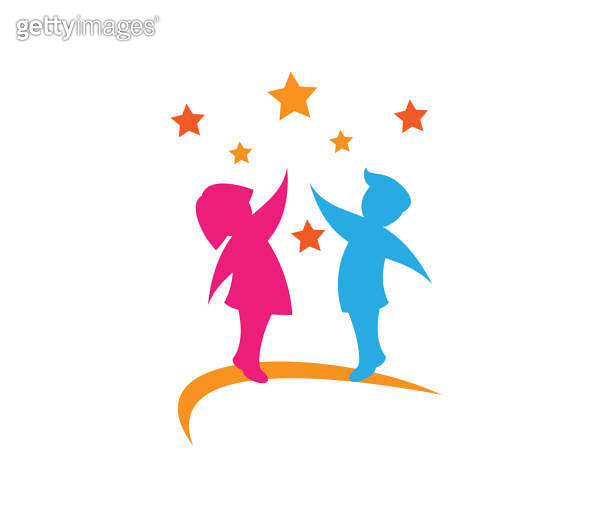 Happy kids symbol vector illustration. children symbol. child care ...