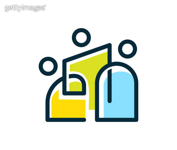 Creative Colorful Three People icon stock illustration 이미지 (1535609838 ...