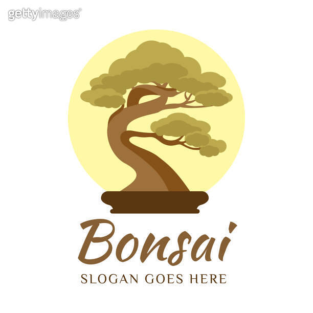Bonsai symbol. Template of Bonsai symbol Design Tree Vector In Flat ...
