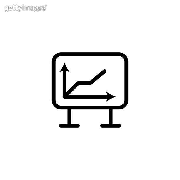 graph line icon. Line graph, trend, profit, growth, increase, magnifier ...