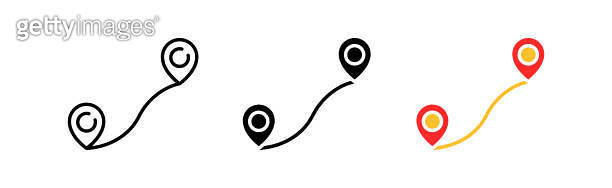 Geolocation line icon. Route, location, navigation, gps, map, sailing ...