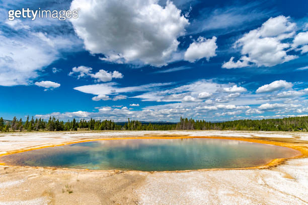 Stunning geysers natural springs and bodies of water in a majestic ...