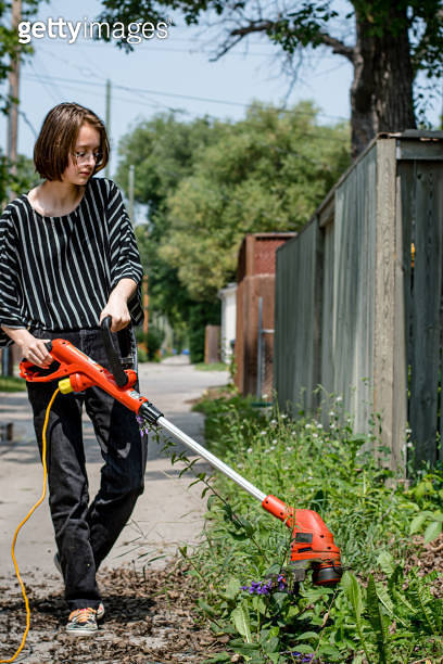 Breaking Barriers: Gender Nonconforming Teen Tackles Yard Work with ...