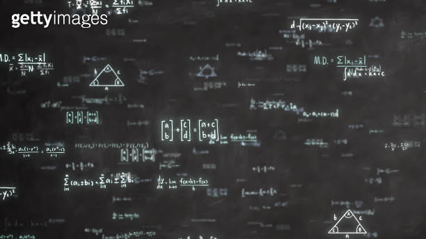 Abstract Physics equation concept, Mathematics calculation, Sciences ...