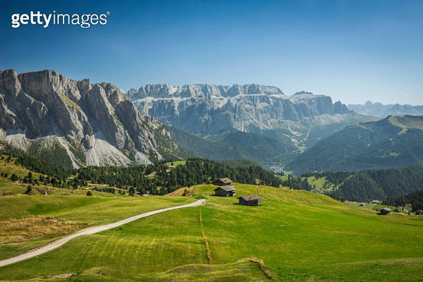 A trailing leading through the alpine meadows of secede in the Italian ...