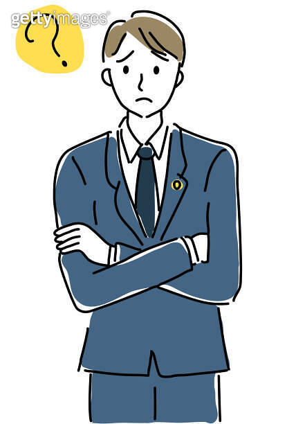 troubled man lawyer simple line drawing illustration 이미지 (1641216953 ...