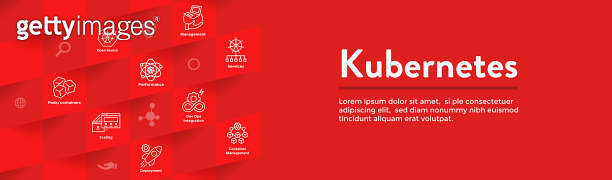 Kubernetes Development Environment Icon Set and Web Header Banner or ...