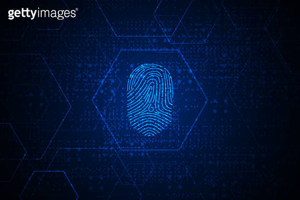 Scan Fingerprint Cyber Security And Password Control Through Fingerprints Access With