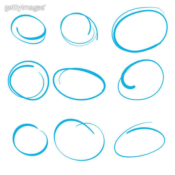 Blue Swirls and Swooshes Vector Accent Line Work 이미지 (1478183502) - 게티이미지뱅크