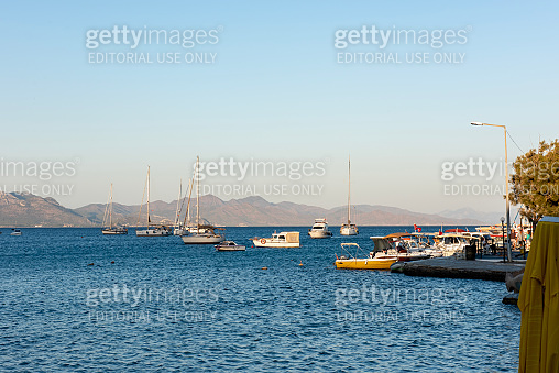 Datca, Mugla, Turkey. Beautiful view of Datca. Sea and marina landscape ...