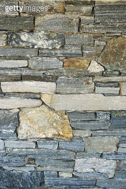 Vertical stone wall abstract masonry background pattern 이미지 (1819832786 ...