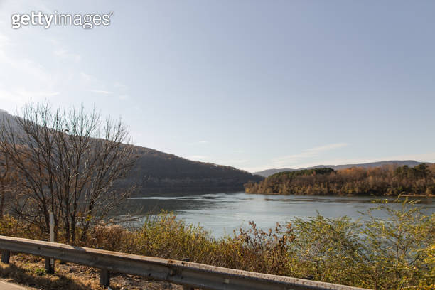 Colorful Autumn Trees on a Mountain Overlooking Winchester, Tennessee ...