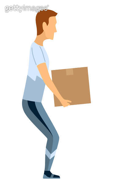 Lifting technique safe movement. Safety. Correct instruction for moving ...