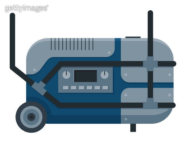 Portable electric power generator icon. Gasoline generator, emergency ...