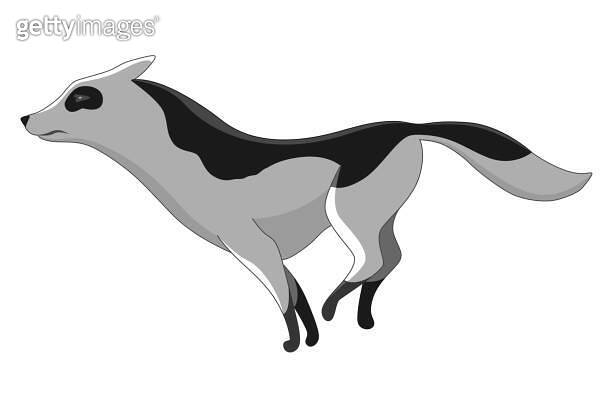 Dog running animation, creature movement. Doggy pose in movement ...