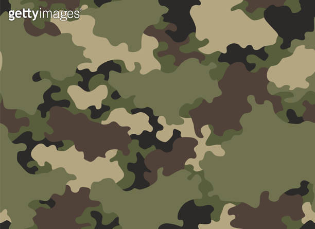 Camouflage texture seamless pattern. Abstract modern camo background ...