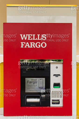 A Drive-Thru Wells Fargo ATM in West Palm Beach, Florida in July of ...