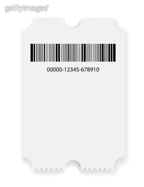 Empty ticket template. Blank concert ticket or lottery coupon. Event ...