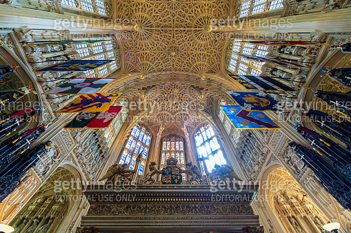 Westminster Abbey interior of the Henry VII Lady Chapel with a fan ...