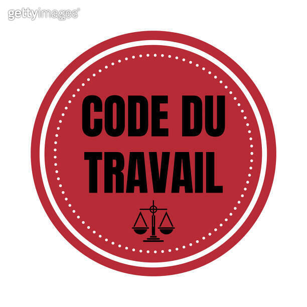Labor code symbol icon called code du travail in French language ...