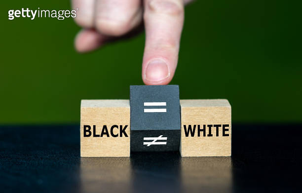 Symbol for equal rights of persons with different skin colors. Hand ...