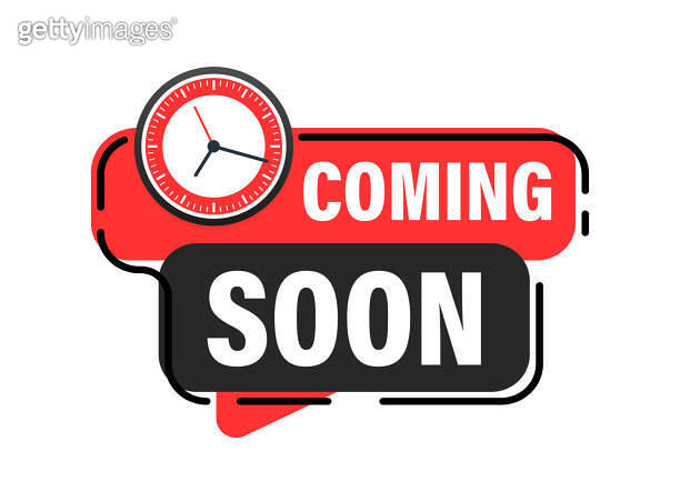 Red and Black Coming Soon Countdown Clock Vector Design. Vector stock ...