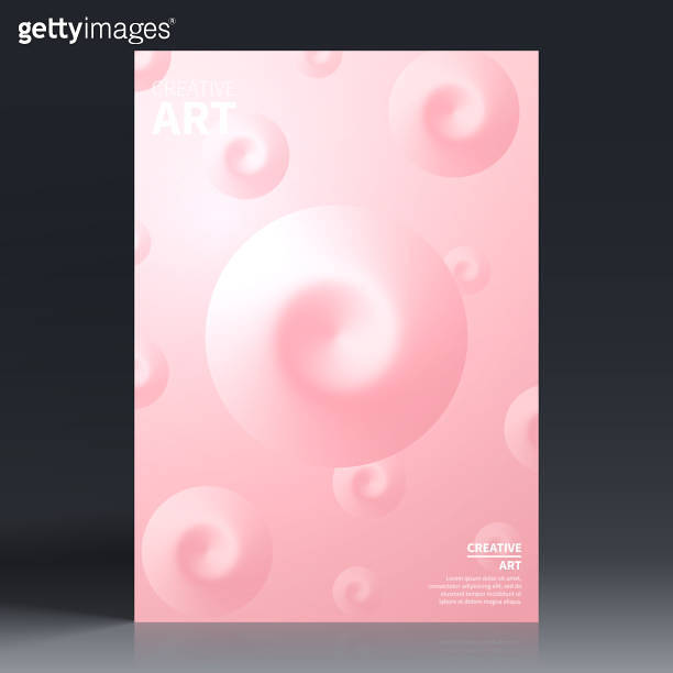 Brochure template layout, Pink cover design, business annual report ...
