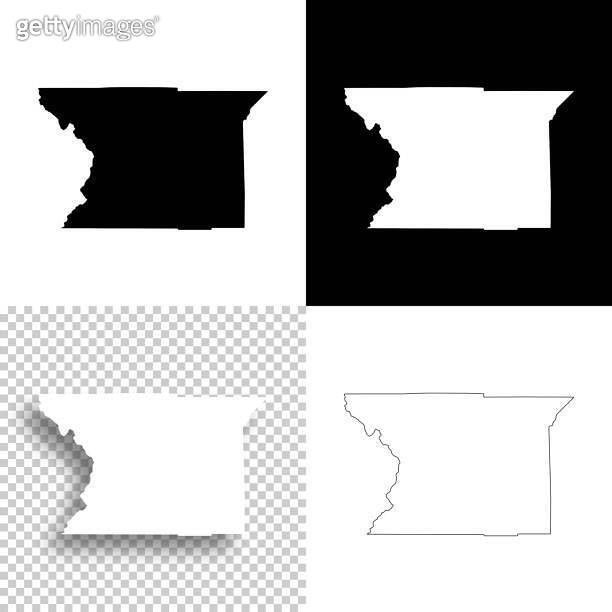 Piute County, Utah. Maps for design. Blank, white and black backgrounds ...