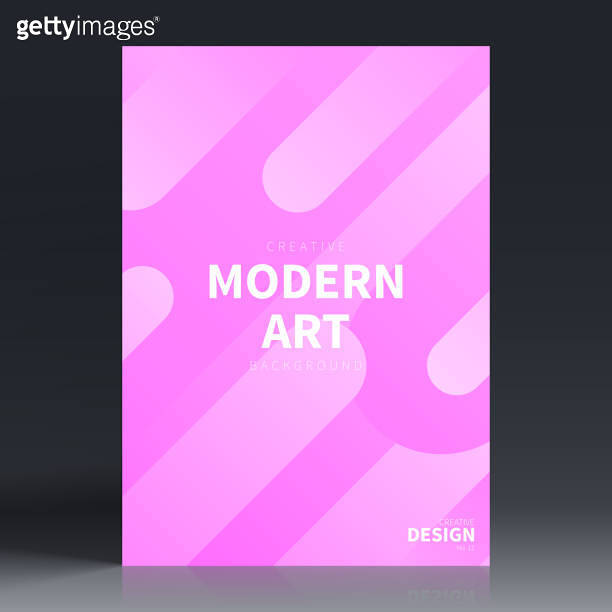 Brochure template layout, Pink cover design, business annual report ...