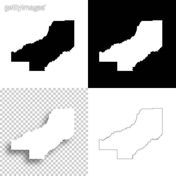 Madison County, Mississippi. Maps for design. Blank, white and black ...