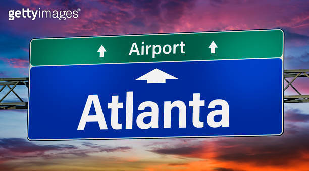 Road sign indicating direction to the city of Atlanta 이미지 (1479071102 ...