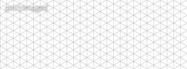 Black isometric grid graph paper background. Seamless pattern guide ...