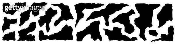 Paper with jagged edge, rip and torn effects for collage. Background ...