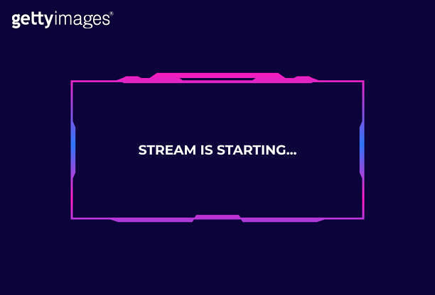 Live stream interface overlay frames for gamer broadcast or streaming ...