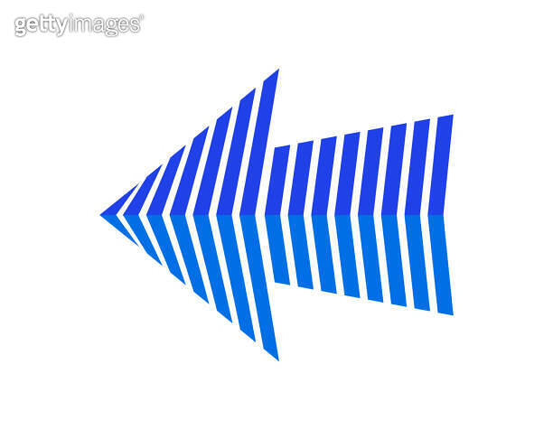 A blue left-pointing pointer with a triangular arrow. (1742220663) 일러스트 ...