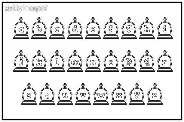 Versatile Collection of Cemetery Alphabet Letters for Various Uses 이미지 ...
