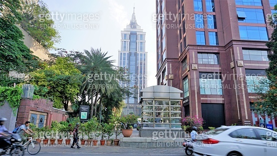 View of Beautiful architecture of UB City. Awesome shopping mall with ...