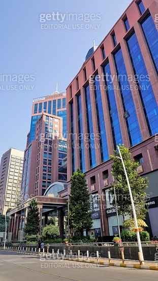 View of Beautiful architecture of UB City. Awesome shopping mall with ...