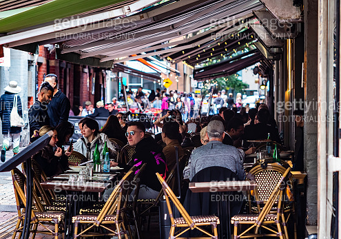 Hardware Lane in Melbourne, Australia is a popular tourist area filled ...