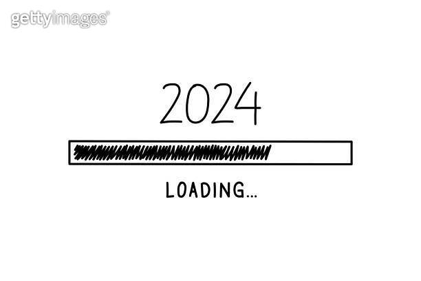 Loading process ahead of the 2024 new year. 2024 new year celebration ...