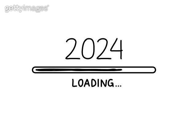 Loading process ahead of the 2024 new year. 2024 new year celebration ...