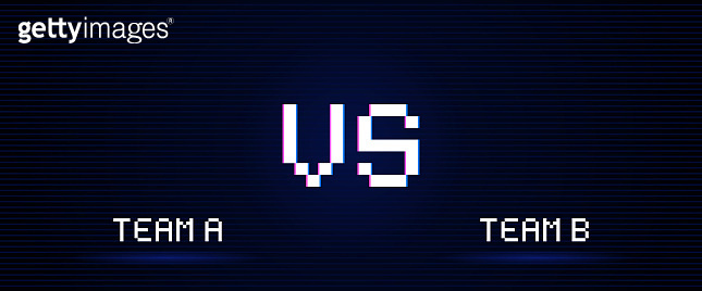 Modern trendy versus battle background. Competitions between teams ...