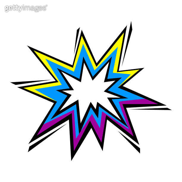 Illustration of cartoon explosion. Pop art creative image. (1498237196 ...