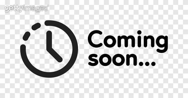 Coming soon clock icon, new open vector isolated sign. Coming soon ...