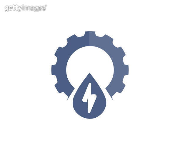 Hydroelectric power plant, Hydro power industry icon. Green energy ...
