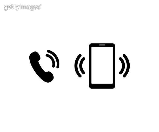 Ringing phone simple icon. Smartphone ringing. Smartphone, mobile phone ...
