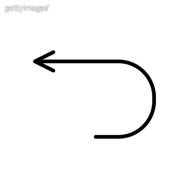 Back arrow icon. Vector sign in simple style isolated on white ...