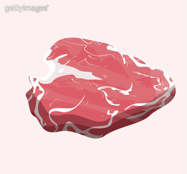 Beef meat isolated. Big slice of cow meat. Isolated. 이미지 (1503326847 ...