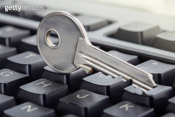 phishing, hacking personal data and money , key and hook on computer ...